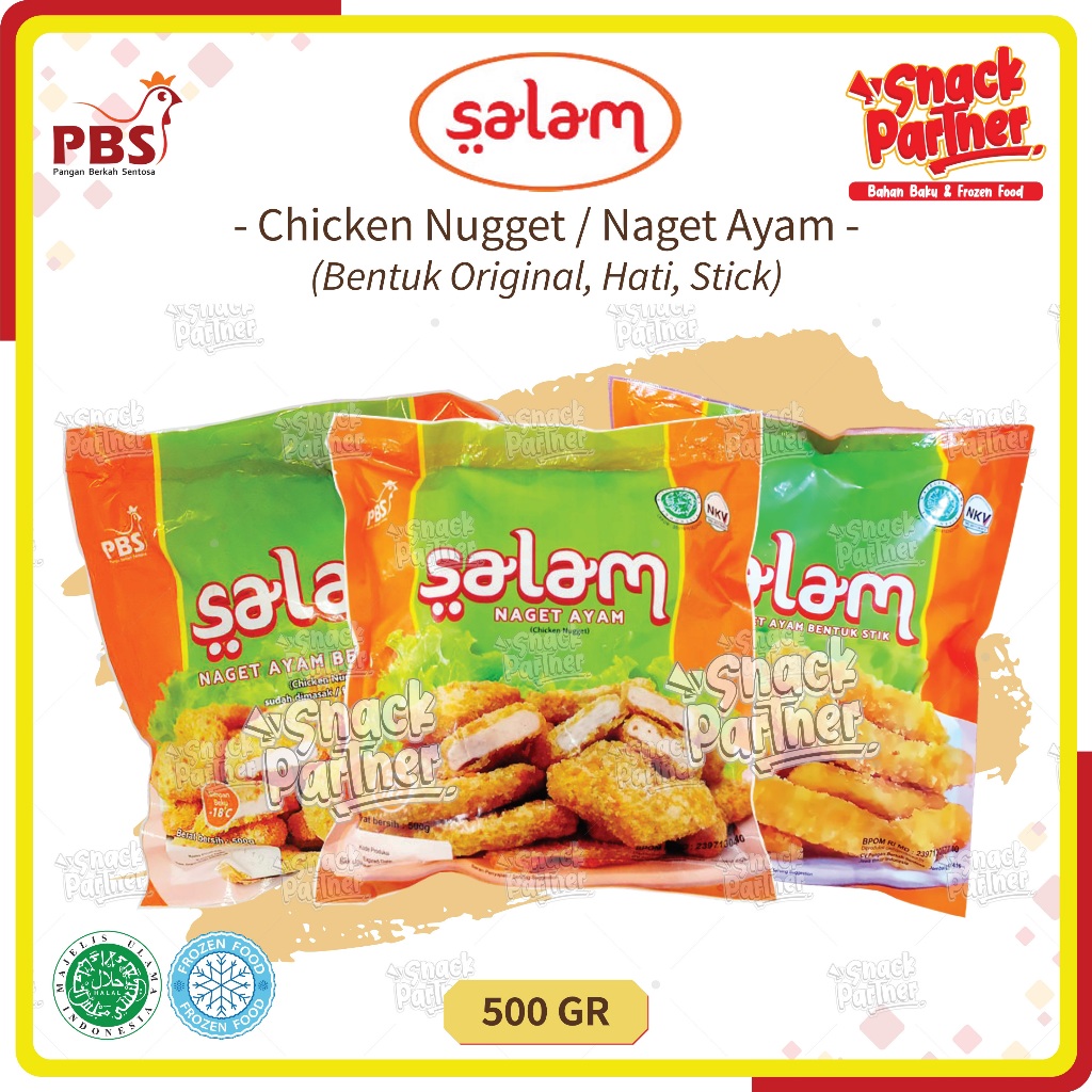 Jual SALAM Chicken Nugget / Naget Ayam 500gr / Bentuk Original Hati Stick Stik - FROZEN FOOD ...