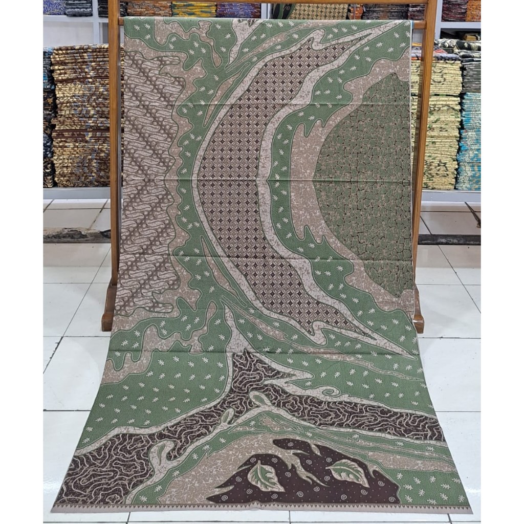 Jual Kain Batik SOLO motif galaran parang kawung daun | Shopee Indonesia