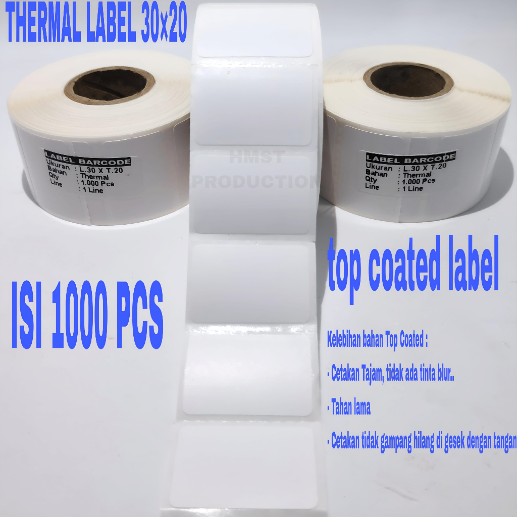 Jual Label Thermal 30x20 mm Kertas Label Printer Barcode XPrinter 306B ...