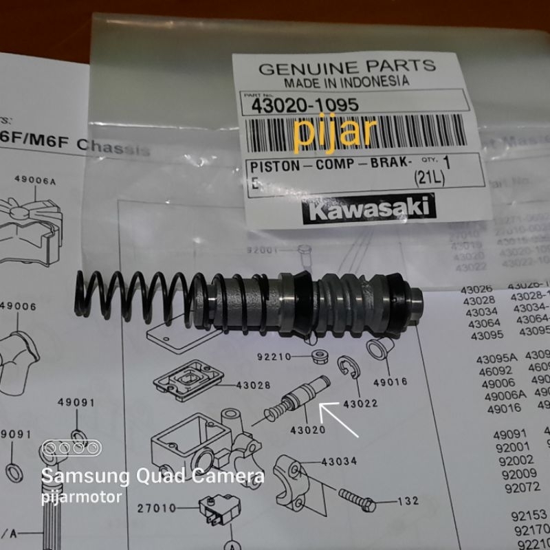 Jual Piston Comp Brake Seal Master Rem Depan Kawasaki Ninja 150 KIS R RR SS | Shopee Indonesia