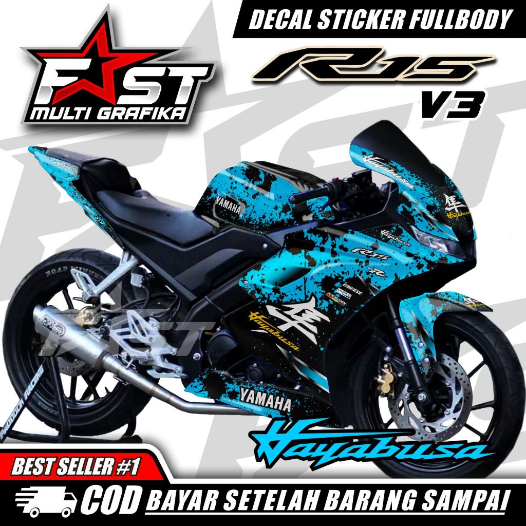 Jual Sticker Decal R15 V3 Full Body Decal Sticker Yamaha R15 V3 ...
