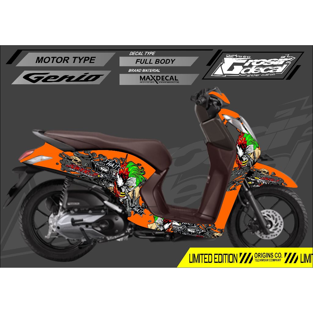 Jual Sticker Stiker Honda Genio Full Body Fullset Decal Honda Genio ...