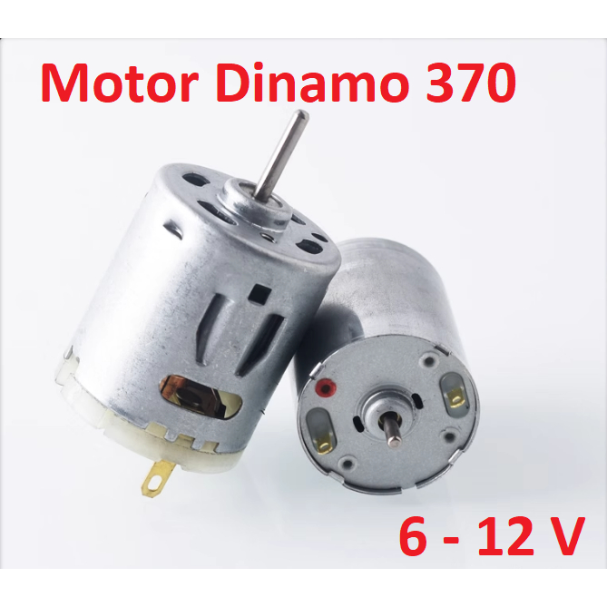 Jual Dinamo Motor DC 370 High speed copper carbon brush 6v-12V | Shopee Indonesia