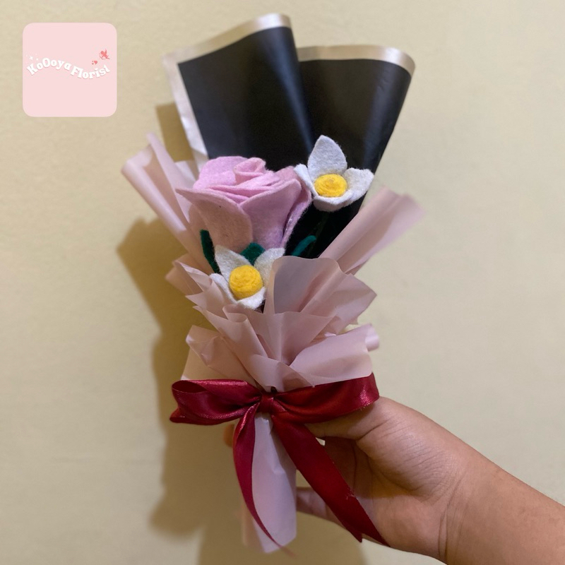 Jual bucket bunga flanel mini (bisa req warna dan jenis bunga) | Shopee ...