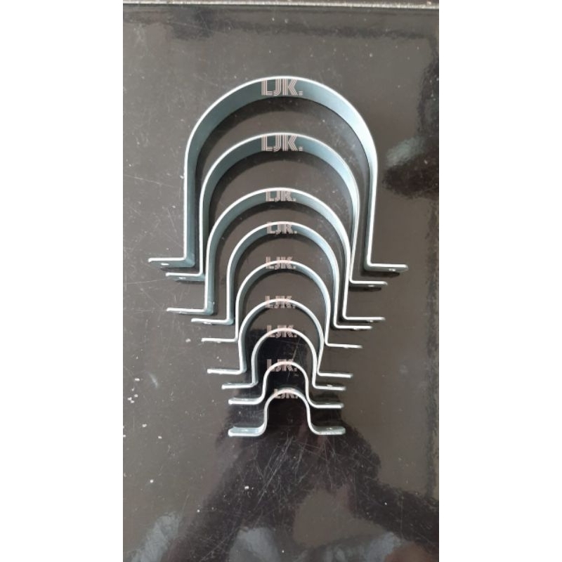 Jual klem omega tebal 2" inch / klem pipa pvc 2 inch / klem plat ...