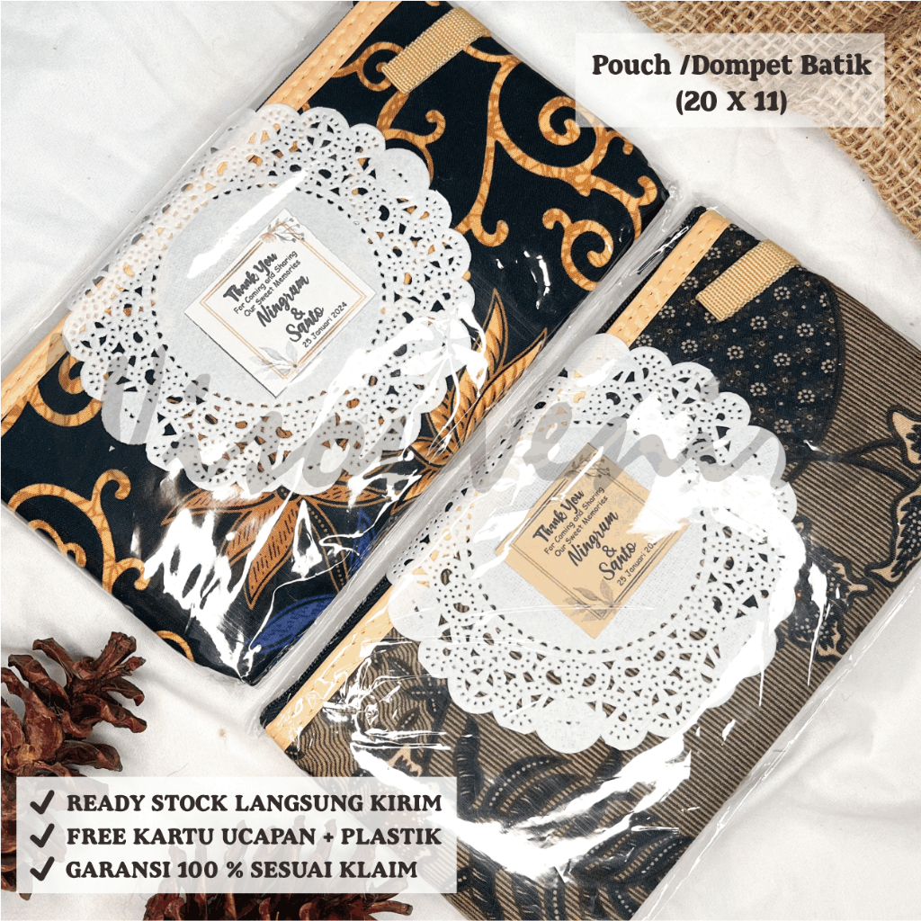 Jual Souvenir Pernikahan Dompet batik Khas Jogja Ukuran (20 x 11) Part 2 Souvenir pouch batik ...