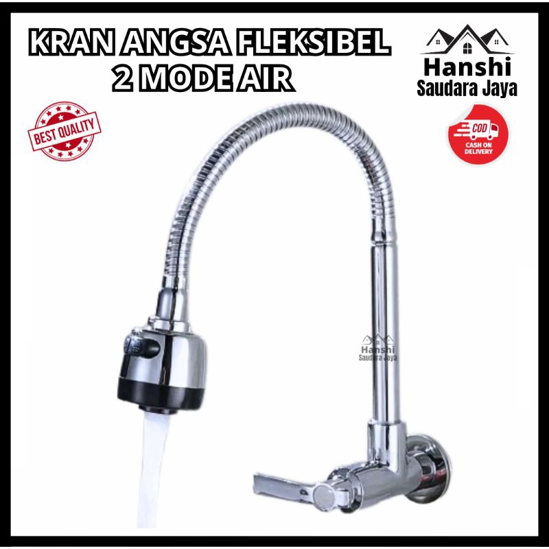 Jual Kran Angsa Dapur Fleksibel 2 Mode / Kran Cuci Piring Drat 1/2 inch ...