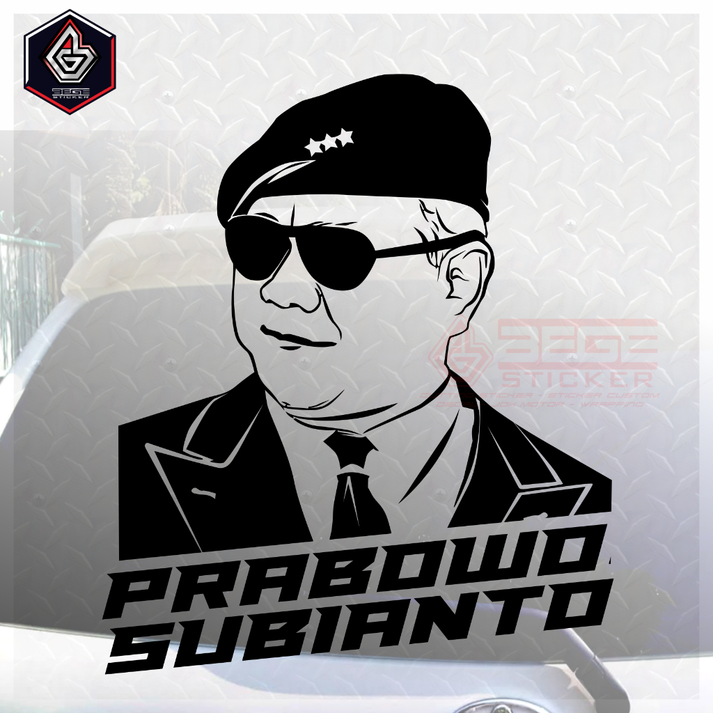Jual Cutting Sticker Siluet Prabowo Subianto, Sticker variasi Motor Dan ...