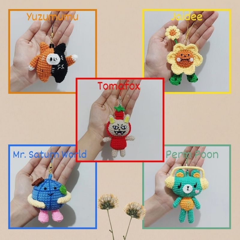 Jual Boneka Rajut Amirugumi GMTV Yuzu Mumu / Jaidee Keychain / Mr ...