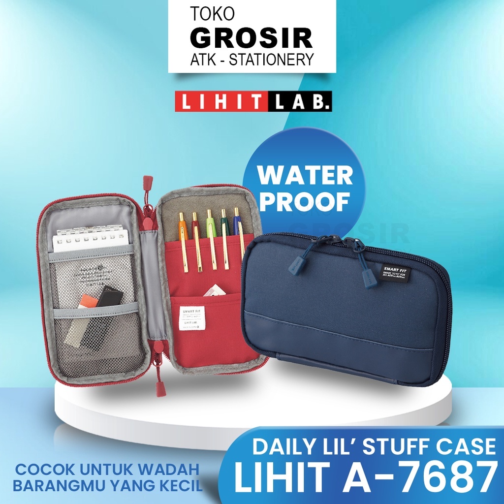 Jual LIHIT LAB SMART FIT ACTACT Compact Pen Case Pouch Organizer A-7687 ...