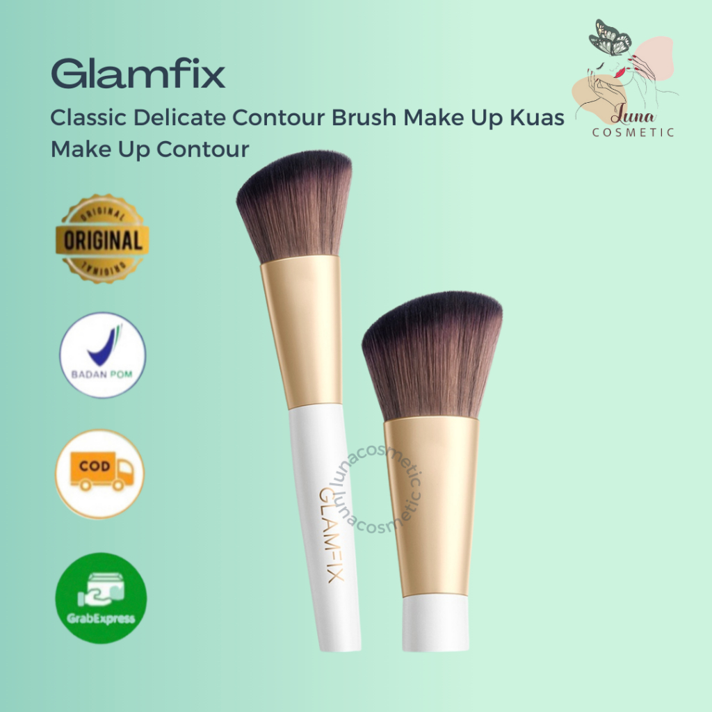 Jual GLAMFIX Classic Delicate Contour Brush Make Up Kuas Make Up ...