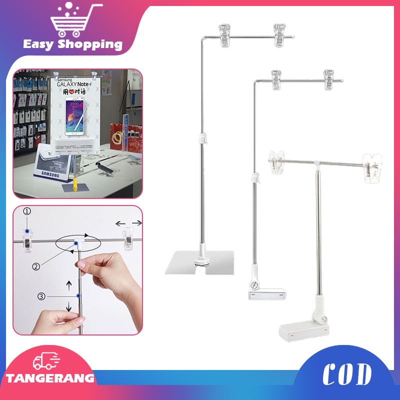 Jual Display Banner Stand Magnet Pop Display Meja Adjustable Tinggi ...