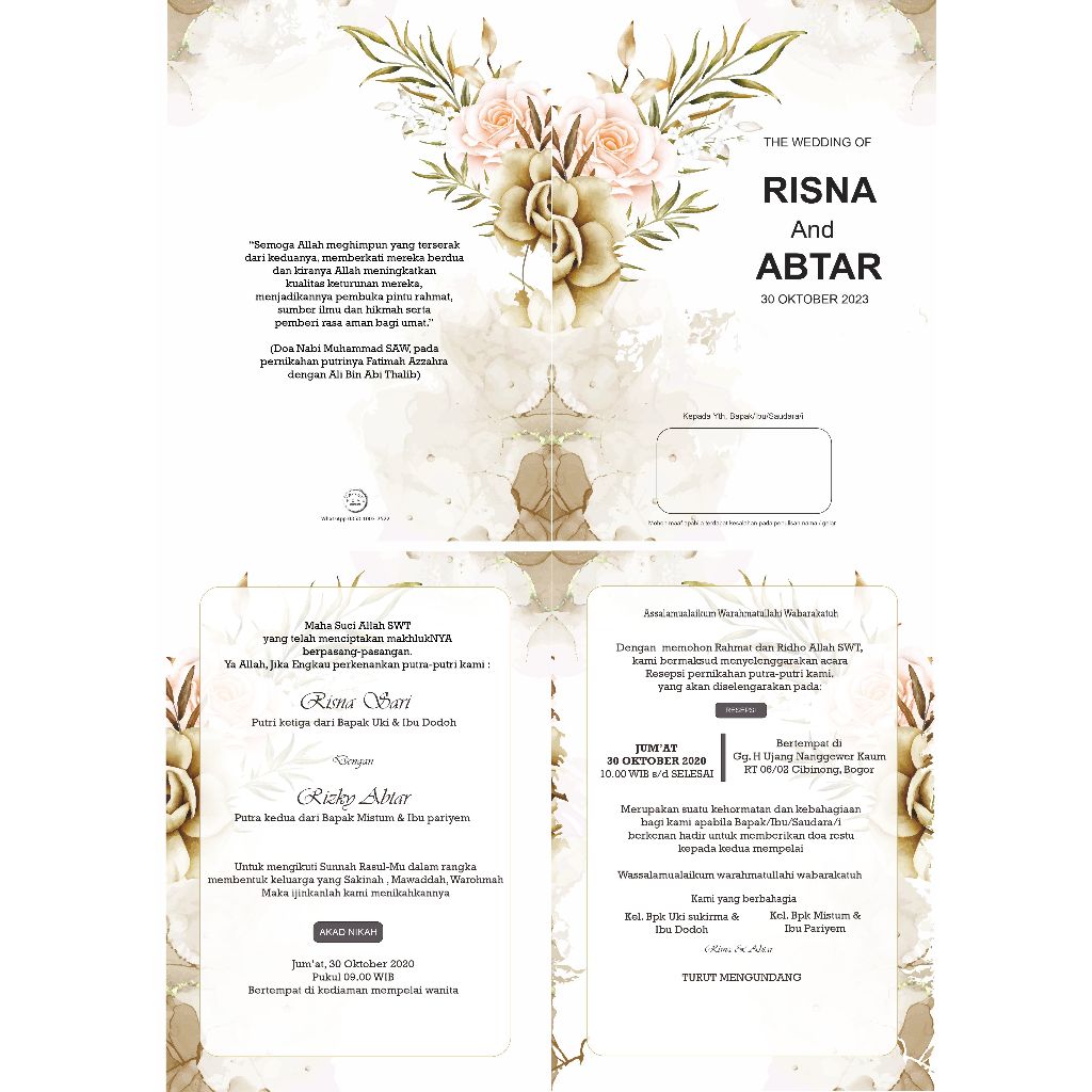 Jual undangan pernikahan / undangan pernikahan rustik | Shopee Indonesia