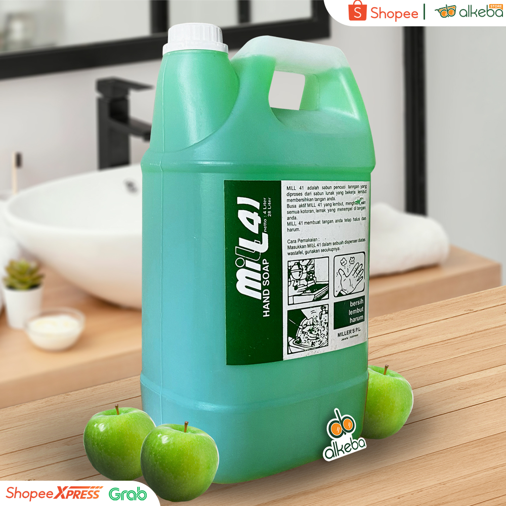 Jual MILL Hand Soap 4 Liter Sabun Cuci Tangan Apel Handsoap Galon murah ...