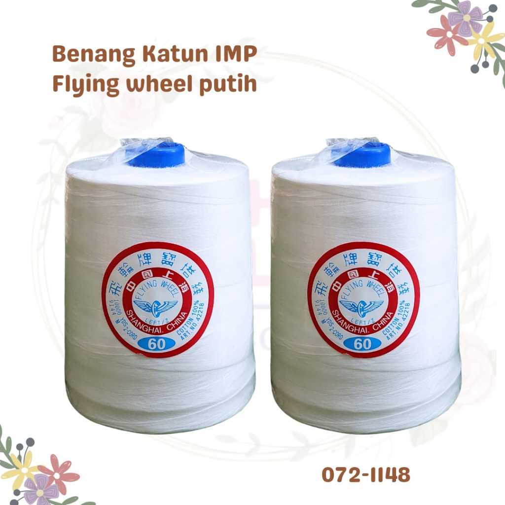 Jual Benang Celup Flying Wheel Gulungan Besar 100% cotton (60 ...