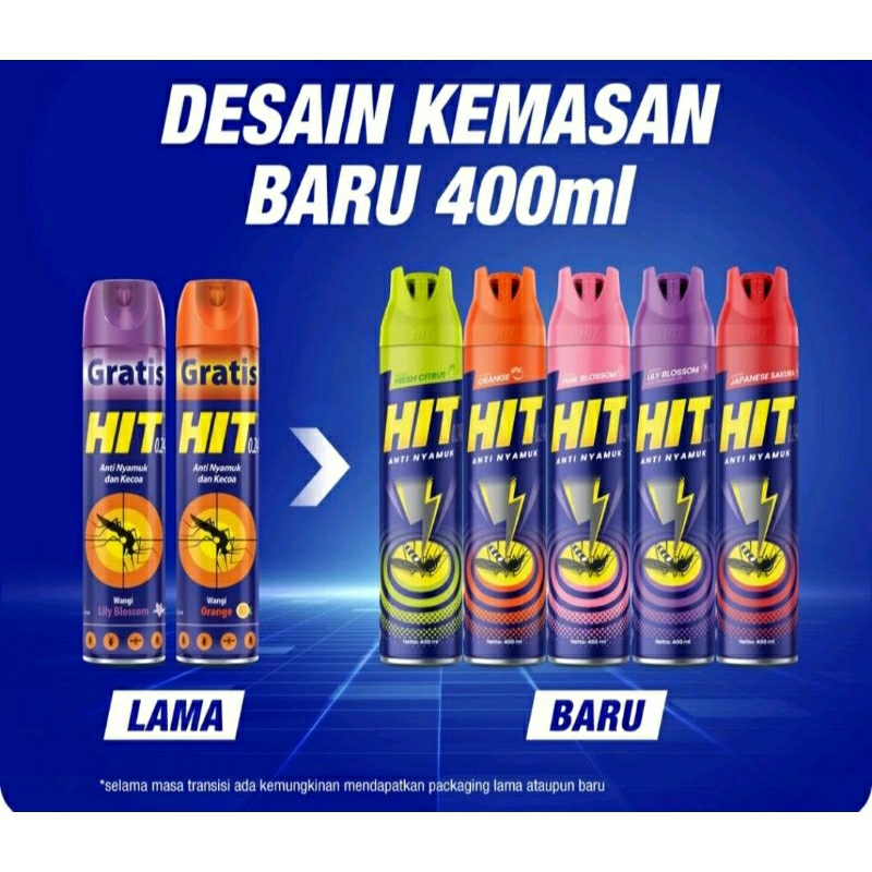 Jual Hit Aerosol Semprot Kecoa Lalat Serangga 400ml - 165ml Obat Nyamuk ...