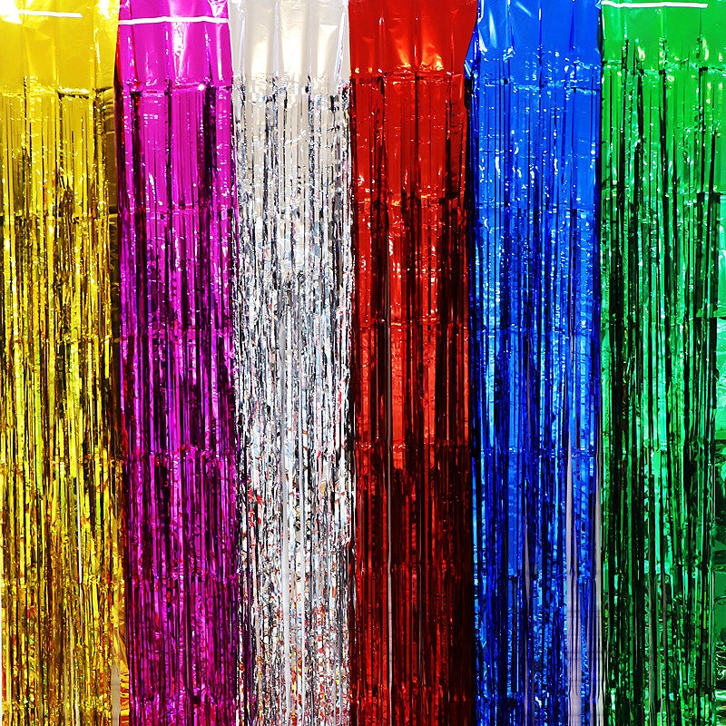 Jual Rumbai Foil Foil Curtain Tirai Balon Party Pernikahan Backdrop 2m ...