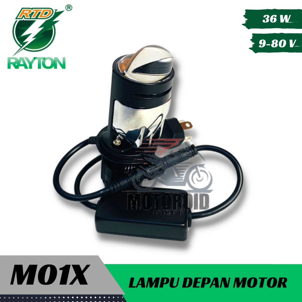 Jual Lampu Utama Led RTD Mini Projector H4 Projie LENS Motor Mobil M01X ...