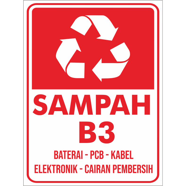 Jual Stiker Jenis Sampah Bahan Vinyl Kualitas Premium Tahan Lama Anti ...
