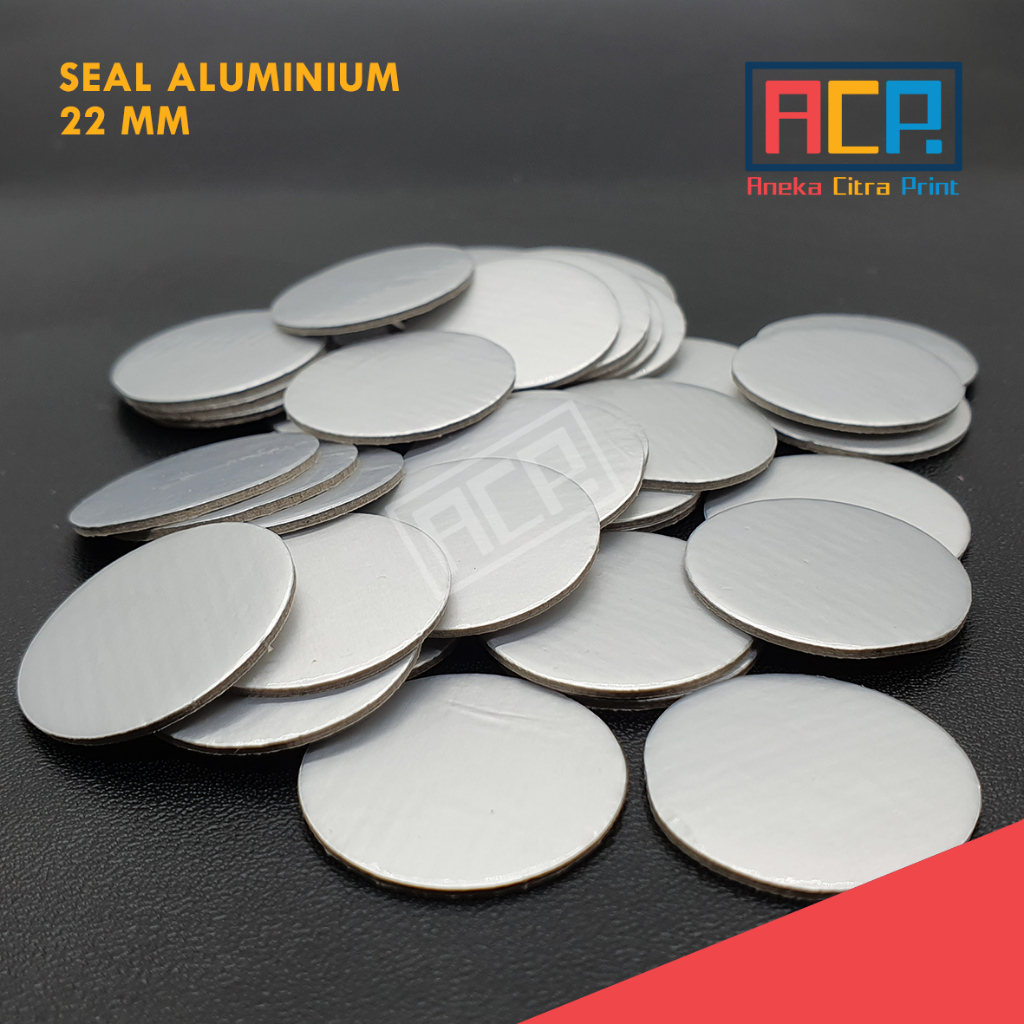 Jual Seal Aluminium Botol Tinta HDPE 22 MM - Segel Botol 100 Pcs 2,2 CM ...