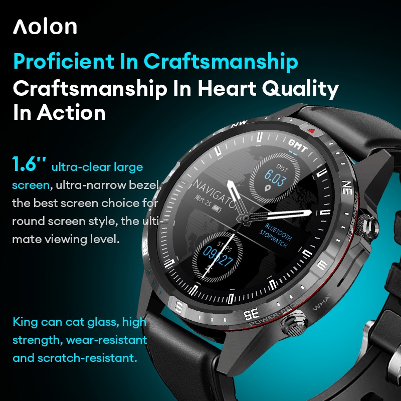 Jual Aolon GT5 Pro Smart Watch Jam Running Pria Pace Compass 1.6 inch ...