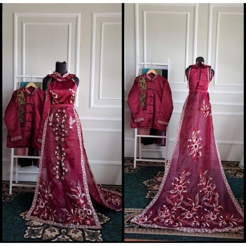 Jual Couple Cheongsam / dress sangjit / qibao / baju pesta chinrrse ...