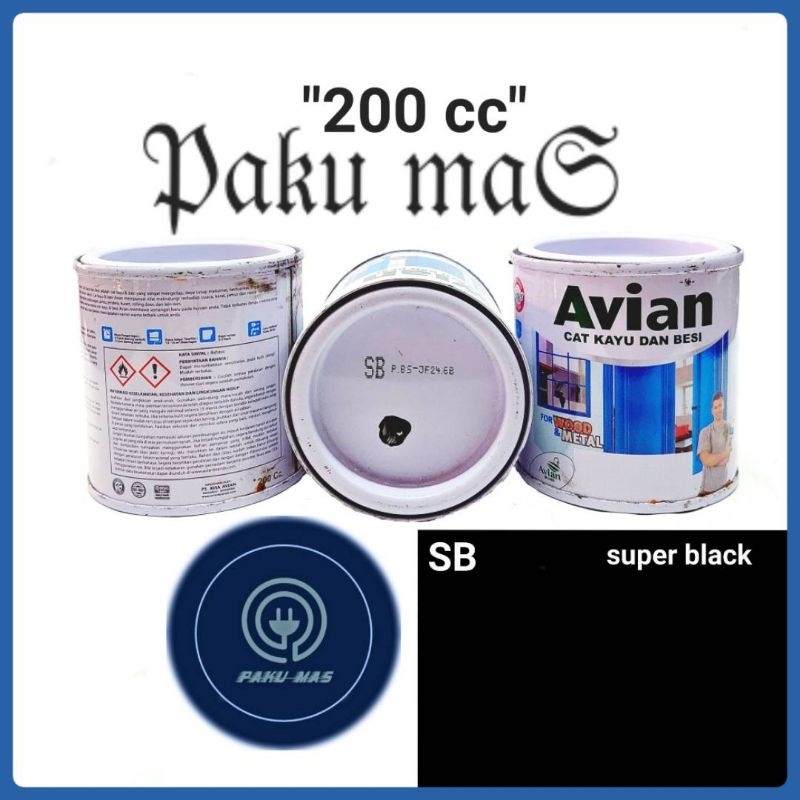 Jual Cat Avian kayu dan besi 200cc warna Super Black warna Hitam ...