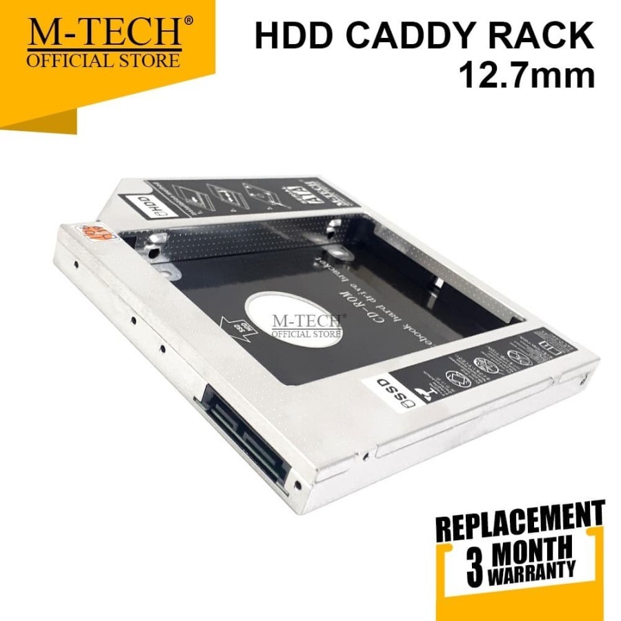 Jual SSD HDD Caddy 12.7mm SATA Slot DVD M-Tech | Shopee Indonesia