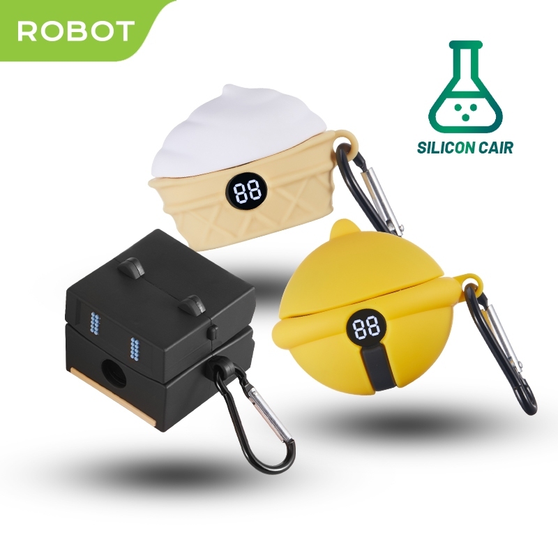 Jual ROBOT Airbuds T80 Liquid Silicone Case Model Bell/Ice Cream/Robot ...