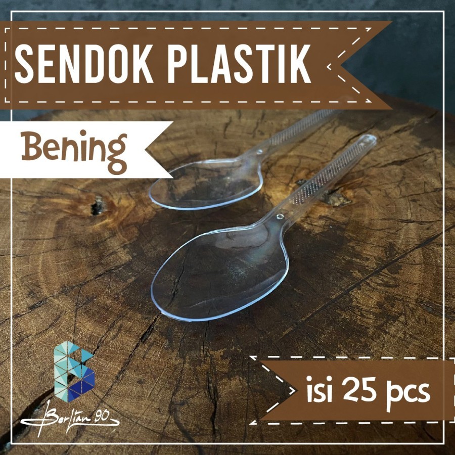 Jual Sendok Makan Panjang BENING / Sendok Plastik Bening Murah Isi 25 ...
