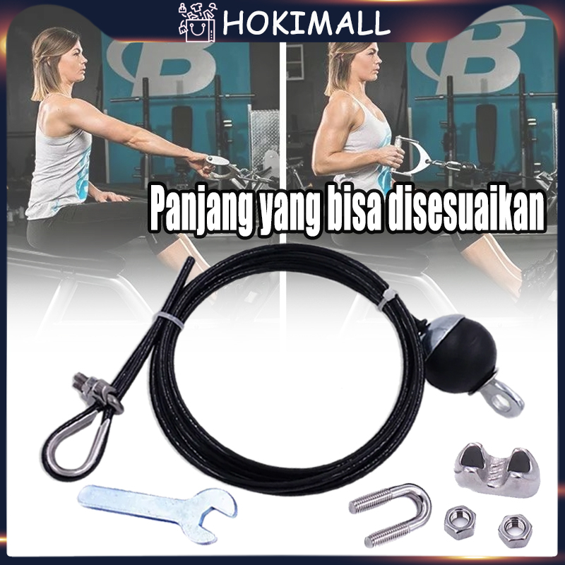 Jual Adjustable Kabel Sling Gym 100inch Tali Kabel Gym Heavy Duty Bahan ...