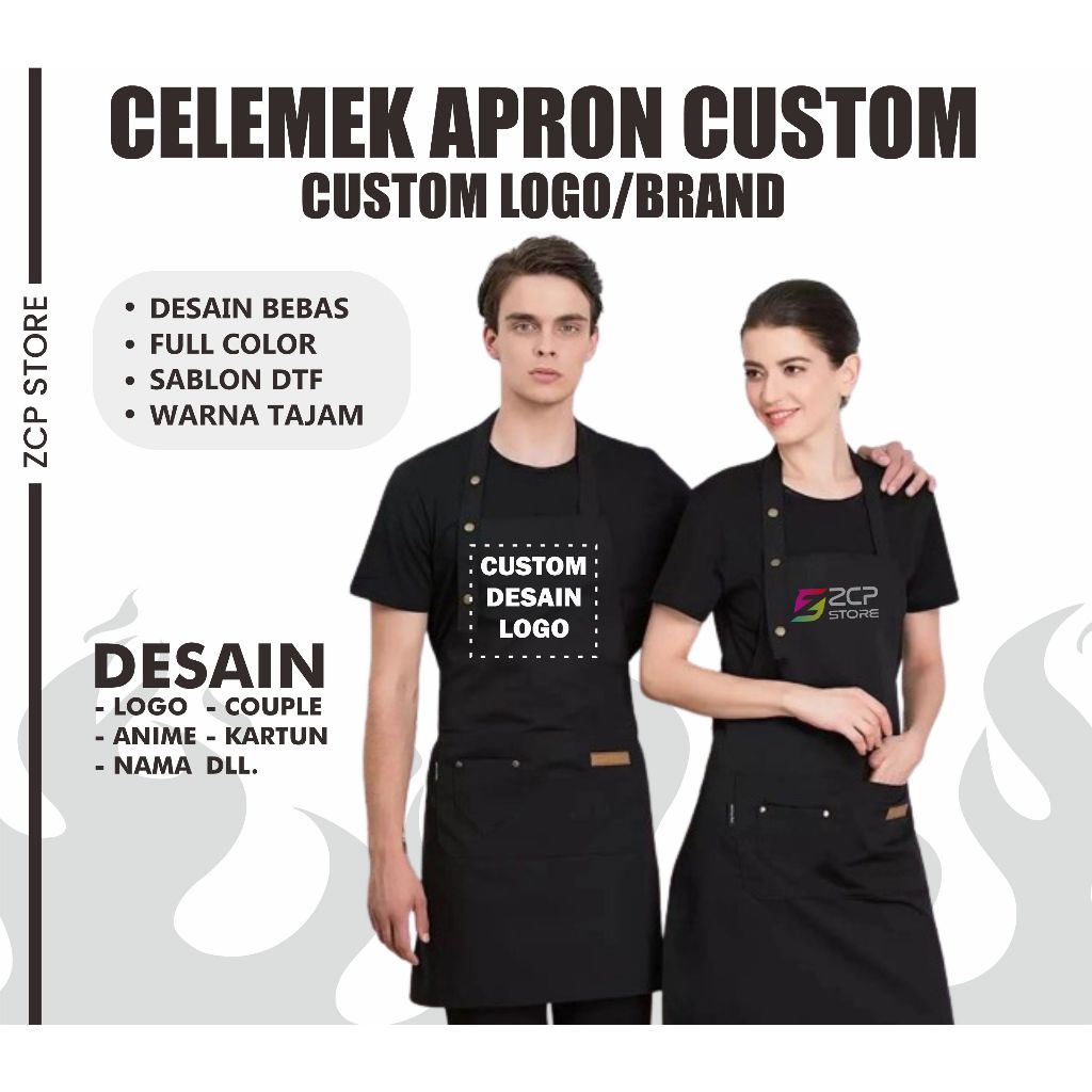 Jual APRON CUSTOM LOGO I CELEMEK CUSTOM I APRON BARISTA I CUSTOM APRON DESAIN SUKA-SUKA | Shopee ...