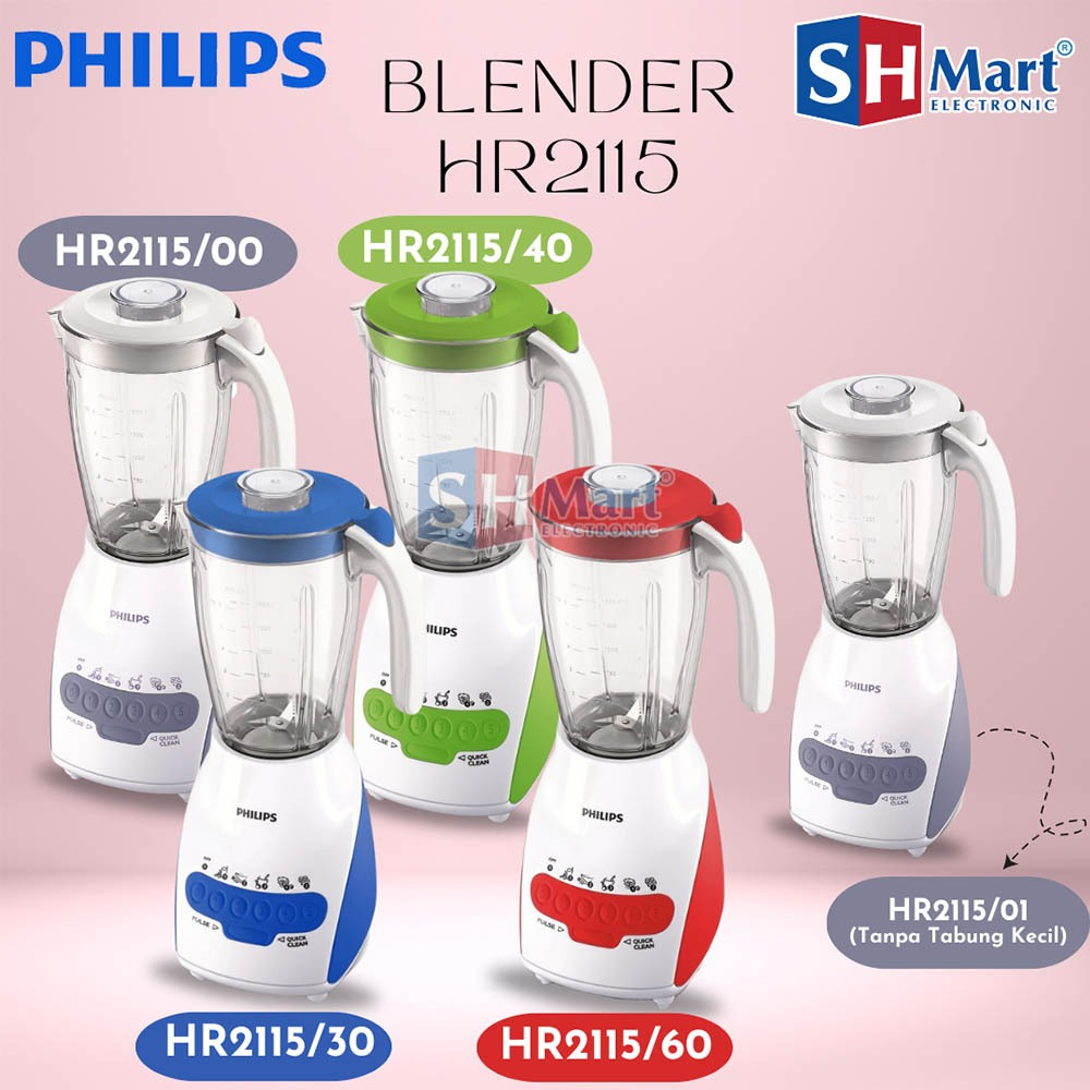 Jual BLENDER PHILIPS PLASTIK KAPASITAS 2 LITER HR-2115 / HR2115 GARANSI ...