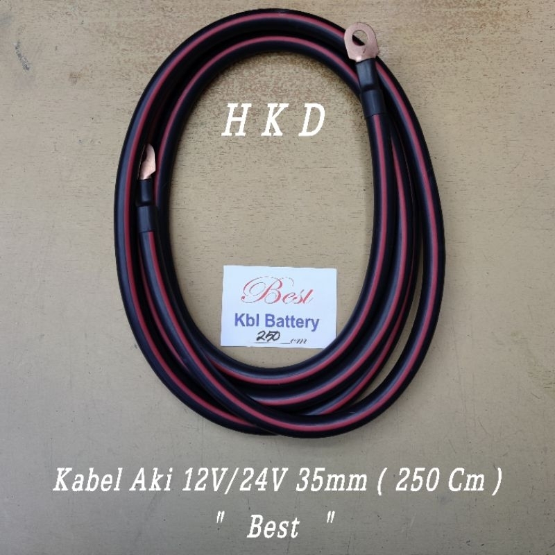 Jual KABEL AKI ACCU MOBIL 12V/24V 35MM PANJANG 250CM " BEST " | Shopee Indonesia