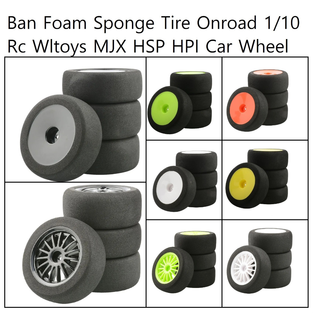 Jual Ban Buggy 1/10 Foam Sponge Tire Onroad 85mm 1/10 Rc Wltoys MJX HSP ...