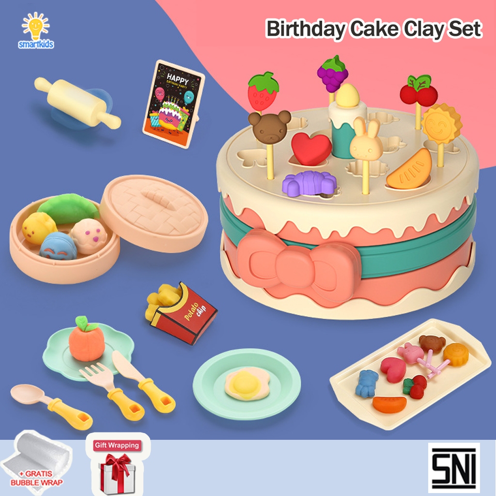 Jual Mainan Kue Ulang Tahun Clay Polymer Dough DIY Cetakan Aksesoris ...