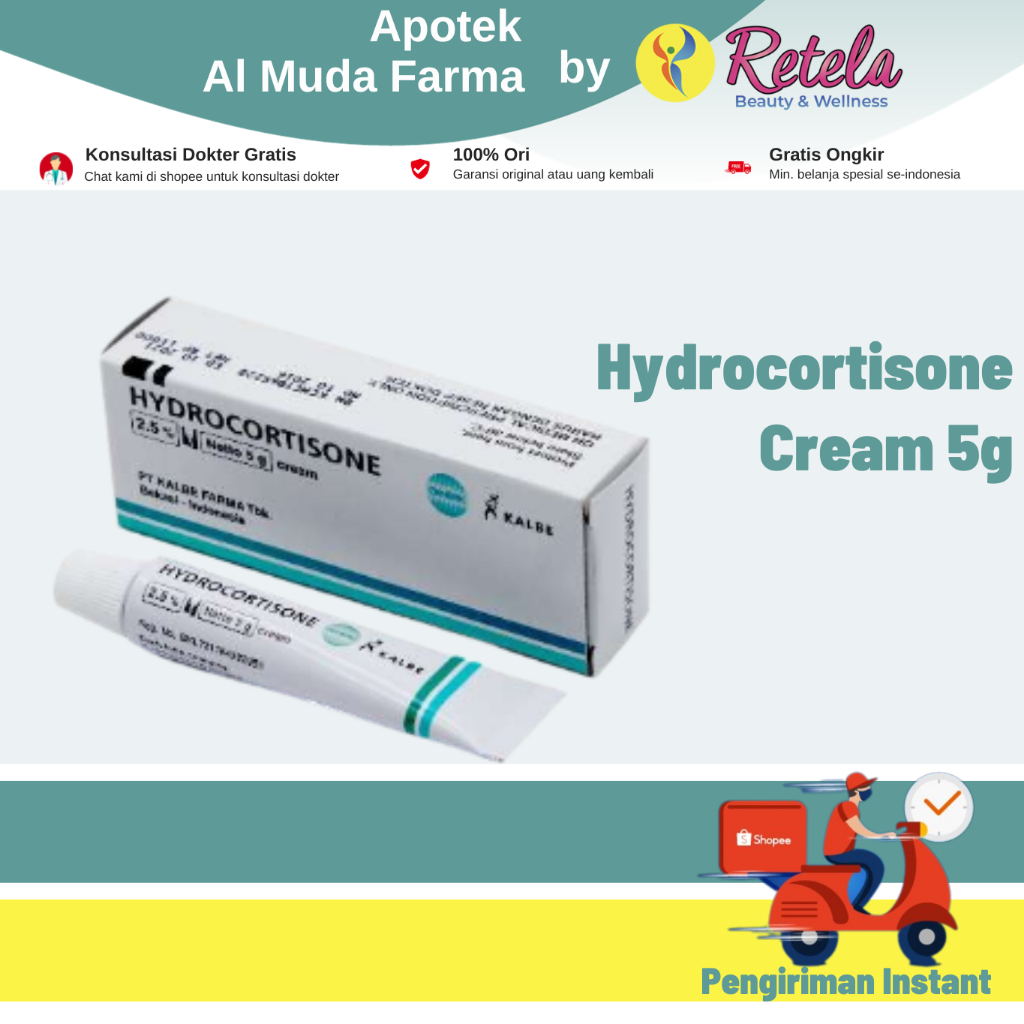 Jual HYDROCORTISONE 2.5% CREAM 5GR (Gen-Kalbe) | Shopee Indonesia