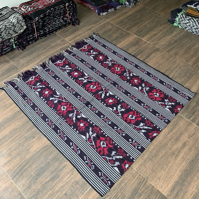 Jual kain tenun tradisional motif mawar tratai | Shopee Indonesia