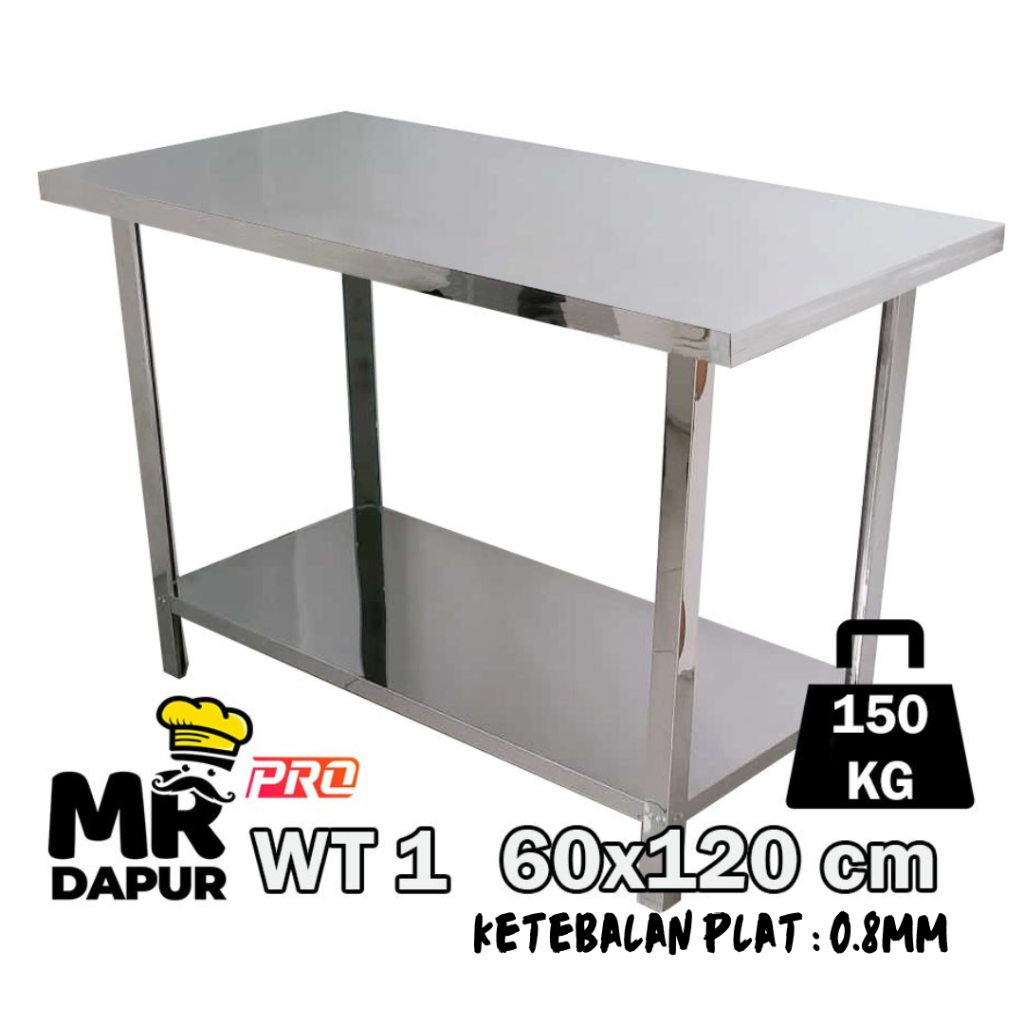 Jual Meja Stainless Steel MrDapur WT 1 Pro Kitchen Dapur | Shopee Indonesia