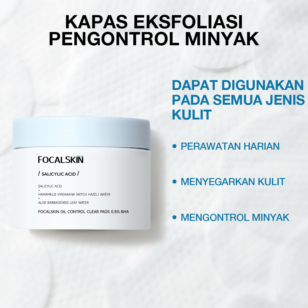 Jual FOCALSKIN Acne Exfoliating Clear Pad 60 Pads / Kapas Eksfoliasi ...
