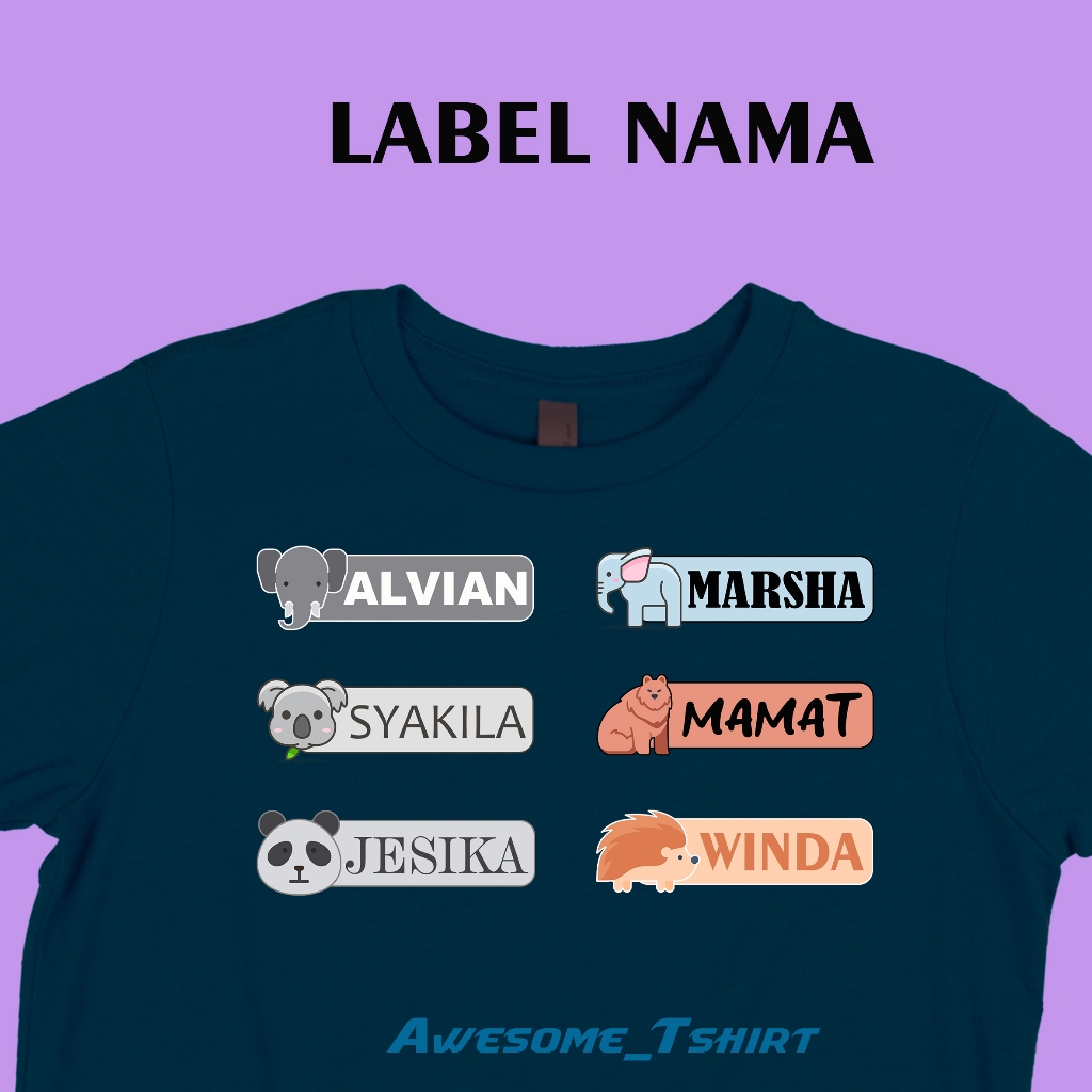 Jual Stiker setrika label nama baju anak sekolah pesantren sablon DTF ...