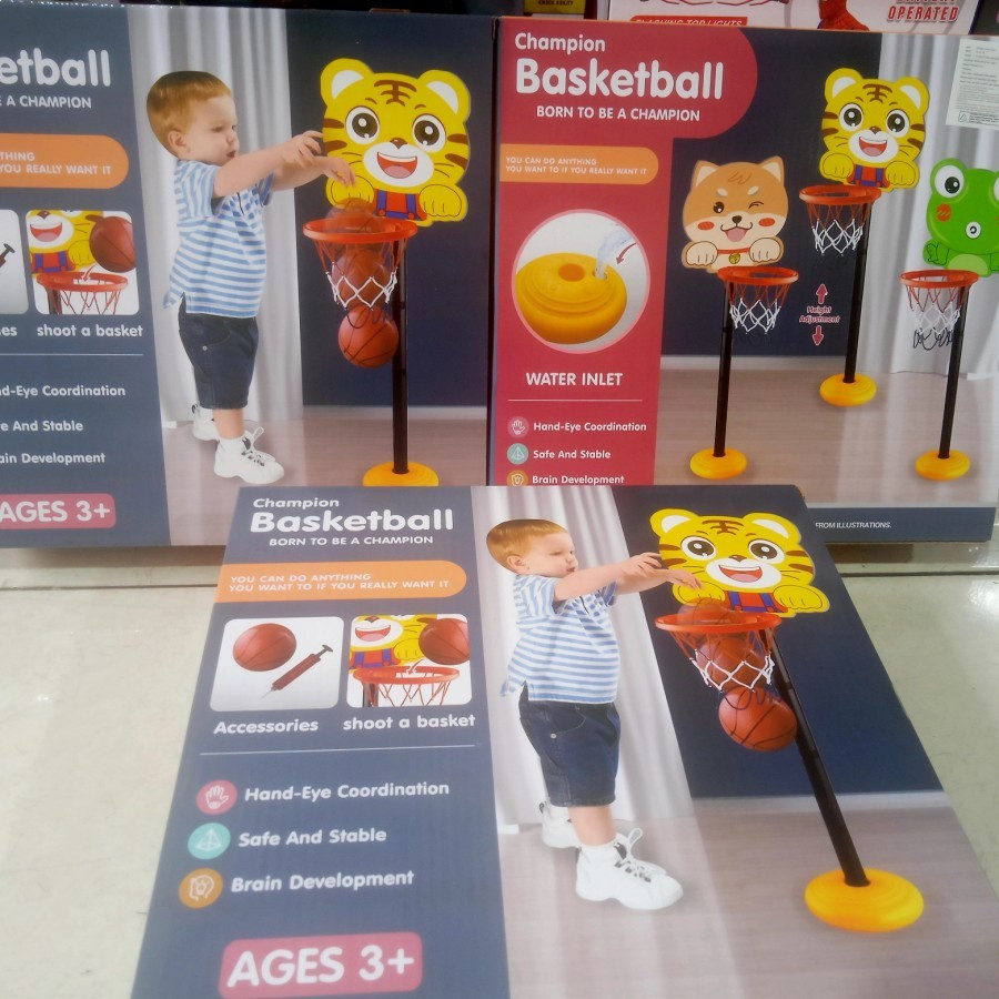 Jual Ring Basket Mainan Anak Champion Basketball Tiang Ring Bola Basket ...