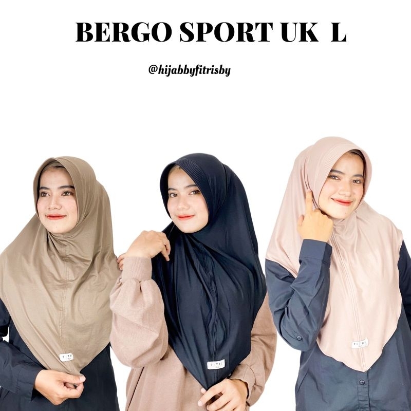 Jual Hijab instan bergo daily size L / Hijab instan bergo sport L / bergo hamidah uk L / Bergo ...