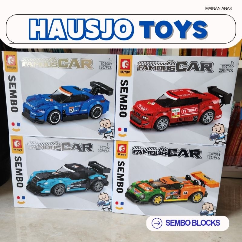 Jual Sembo Block Famous Car Collection Building Block Bricks Mainan ...