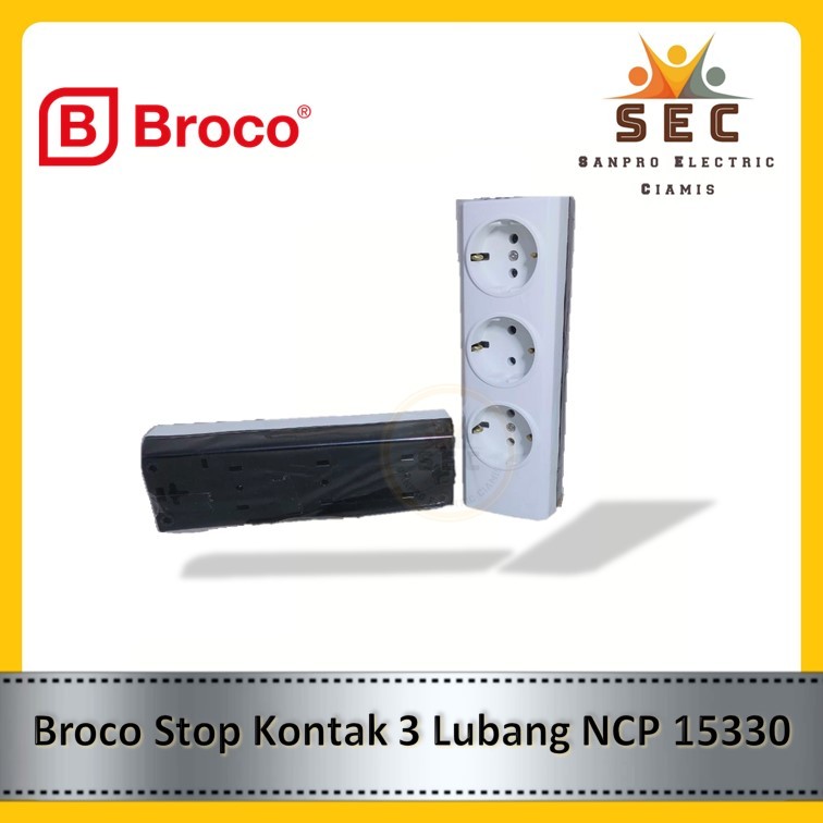Jual STOP KONTAK BROCO TERMINAL 3 LUBANG ARDE TANPA KABEL NCP NON CHILD ...