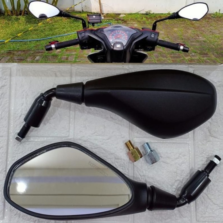 Jual spion bmw pendek spion motor bmw polos hitam model BMW tangkai ...