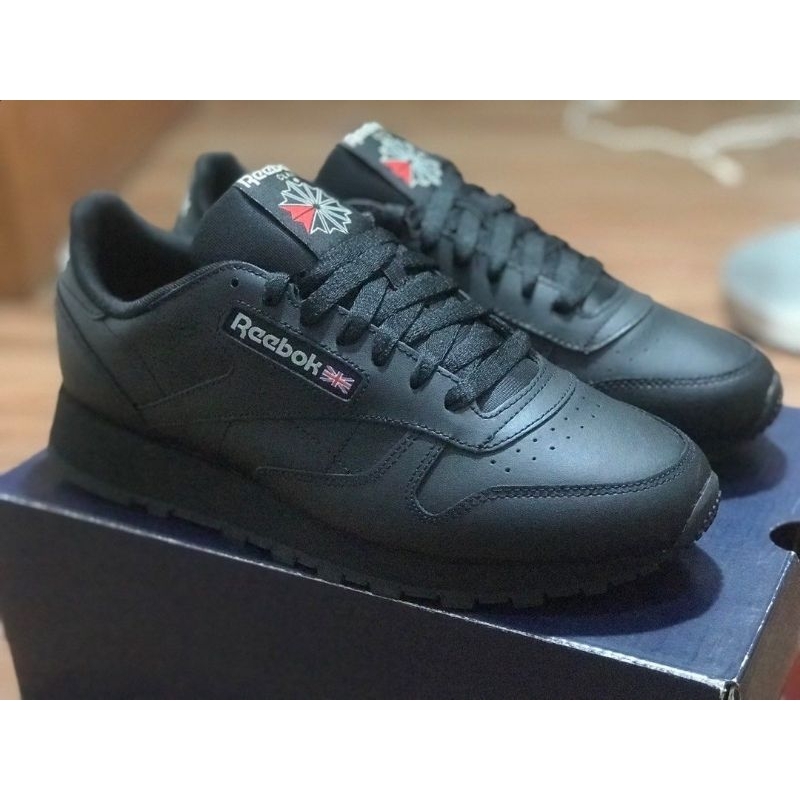 Jual REEBOK CLASSIC LEATHER BLACK 100% ORIGINAL RESMI PT MAP DISKON ...