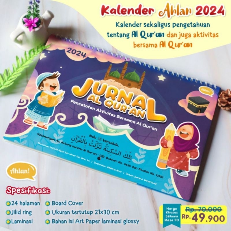 Jual Kalender El Hana - Kalender Ahlan 2024 : Setahun Bersama Al Quran ...