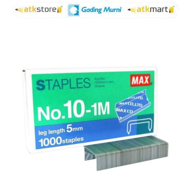 Jual ISI STAPLES REFILL MAX NIECES UKURAN KECIL NO 10 PER PACK KOTAK ...