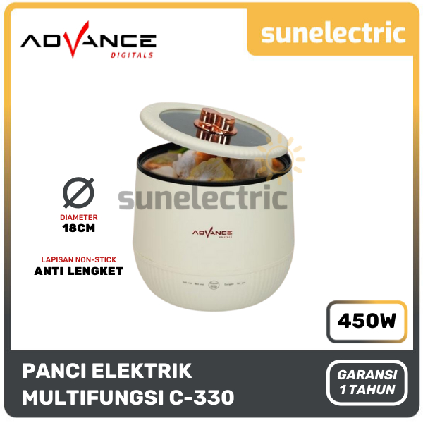 Jual Advance C330 Panci Listrik Serbaguna 18 cm / 1.5 L Panci Listrik ...